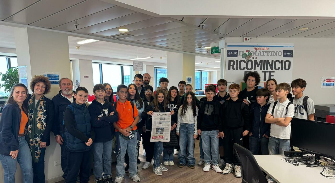 Gli alunni dell'Istituto Ancel Keys del Cilento in visita al Mattino