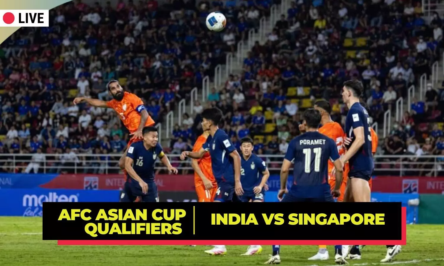 AFC Asian Cup 2027 Qualifier LIVE: India take on Singapore- Scores, updates