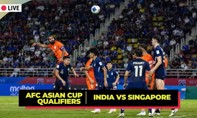AFC Asian Cup 2027 Qualifier LIVE: India take on Singapore- Scores, updates