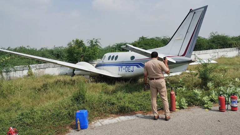 UP: Private Jet Narrowly Escapes Crash At Mohammadabad Airstrip - VIDEO