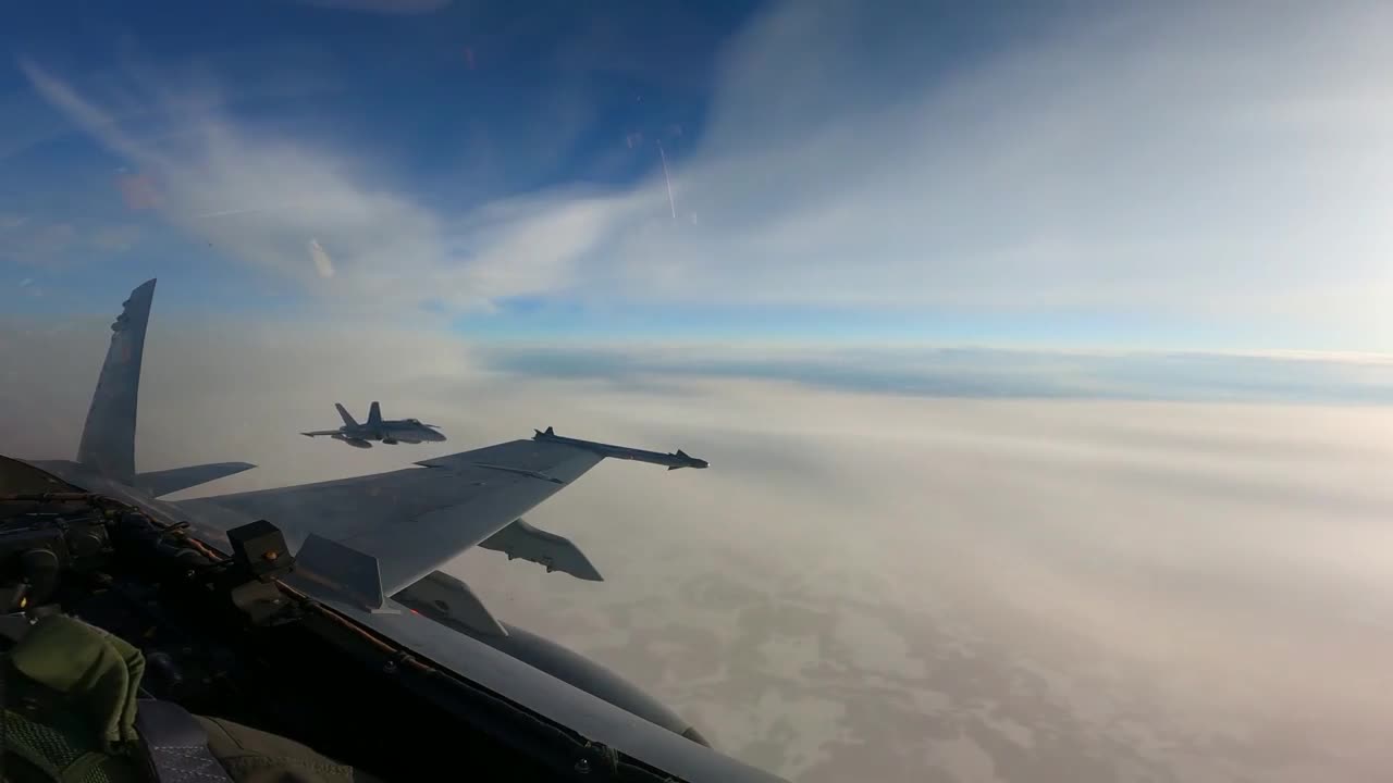 F/A-18 Hornet Fighter Jets Over Finland