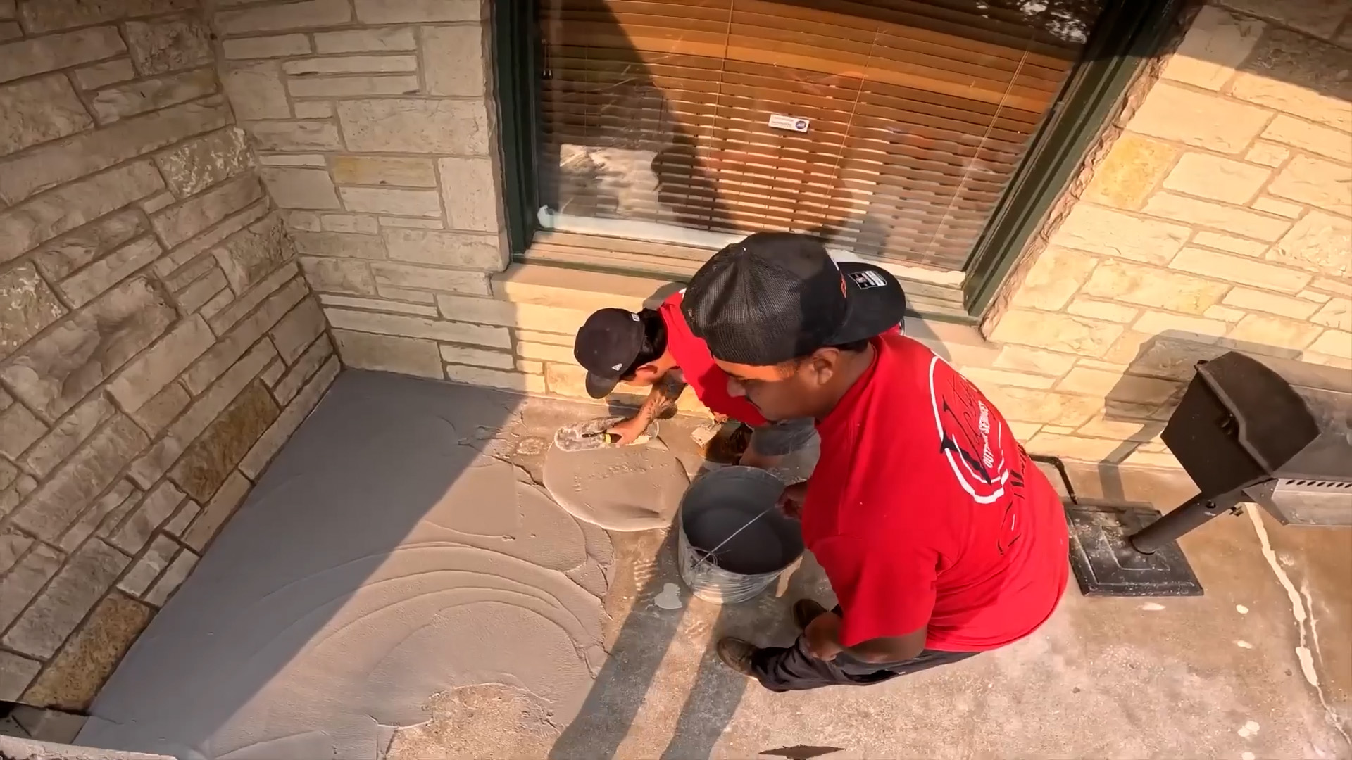 Choosing a Concrete Stamp with the Customer