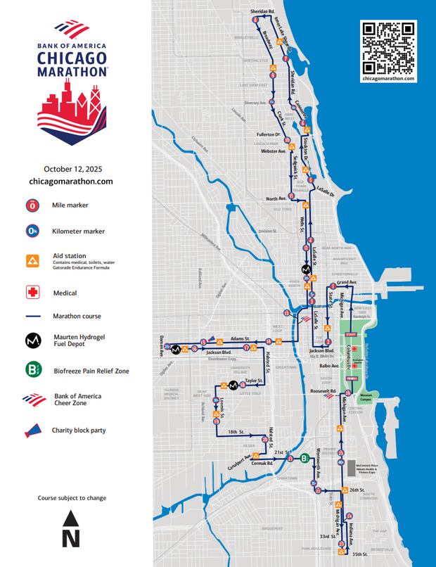 2025 Chicago Marathon: Course map, road closures for Sunday race