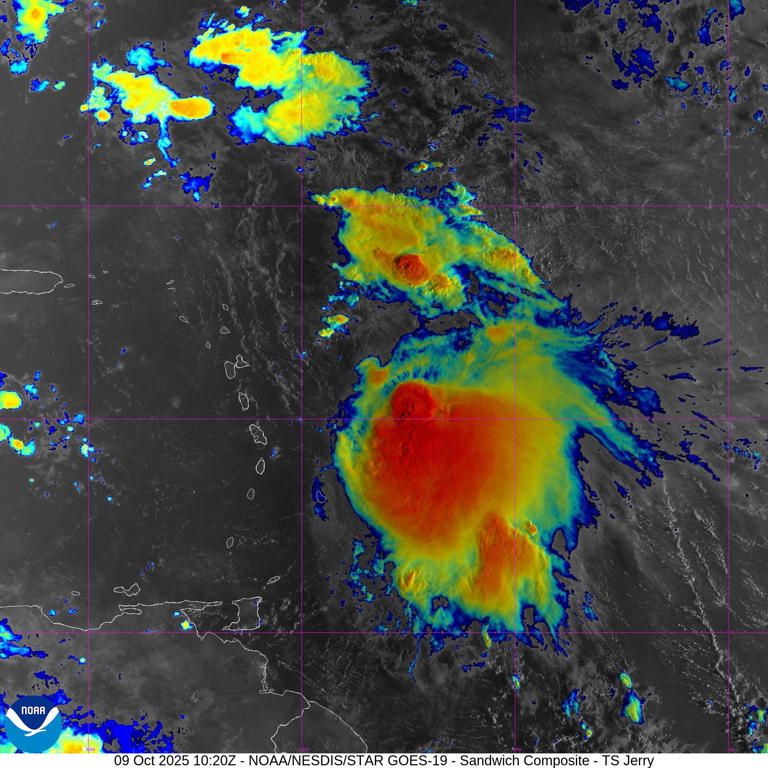 Tropical Storm Jerry could soon become a hurricane. See where it's headed.