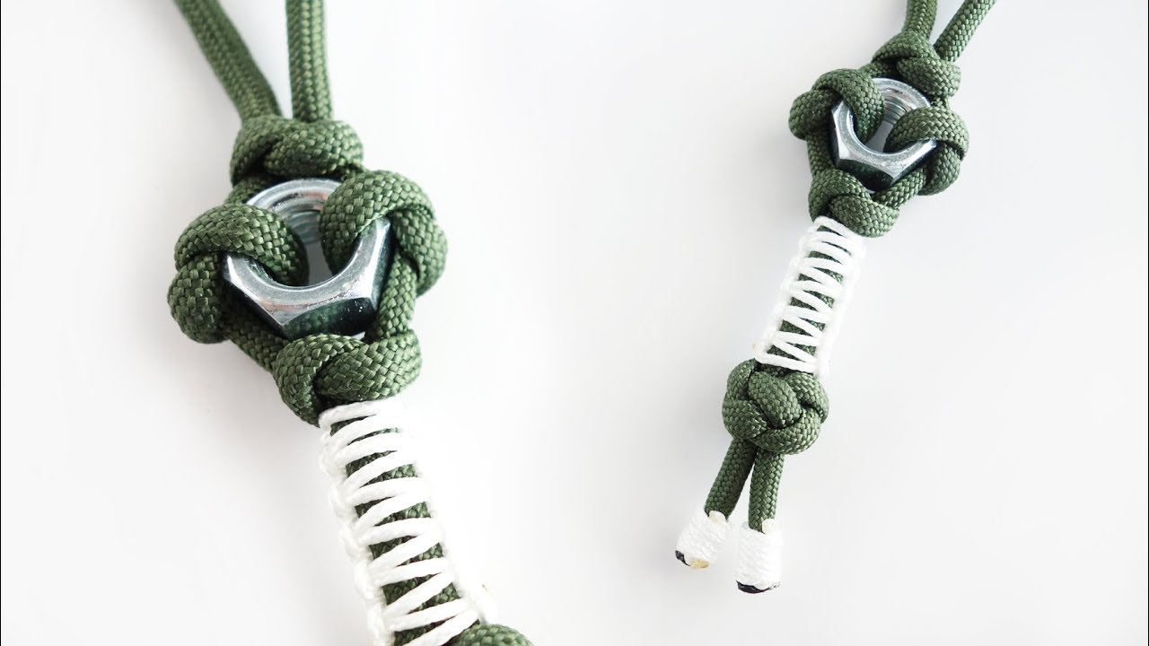 Hex-nut paracord keychain easy step-by-step lanyard tutorial