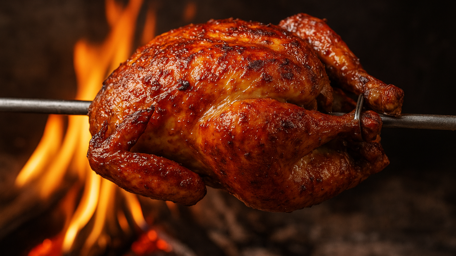 Juicy Spit-Roasted Chicken with Crispy Crust