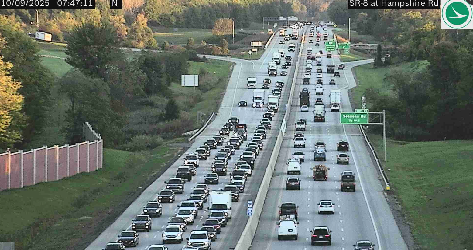 All southbound lanes on State Route 8 in Stow now open following crash ...