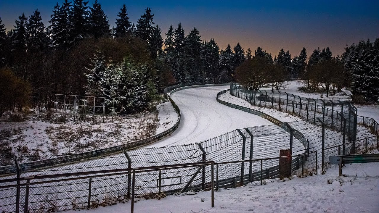 Nürburgring Winter Snow Driving During Off-Season