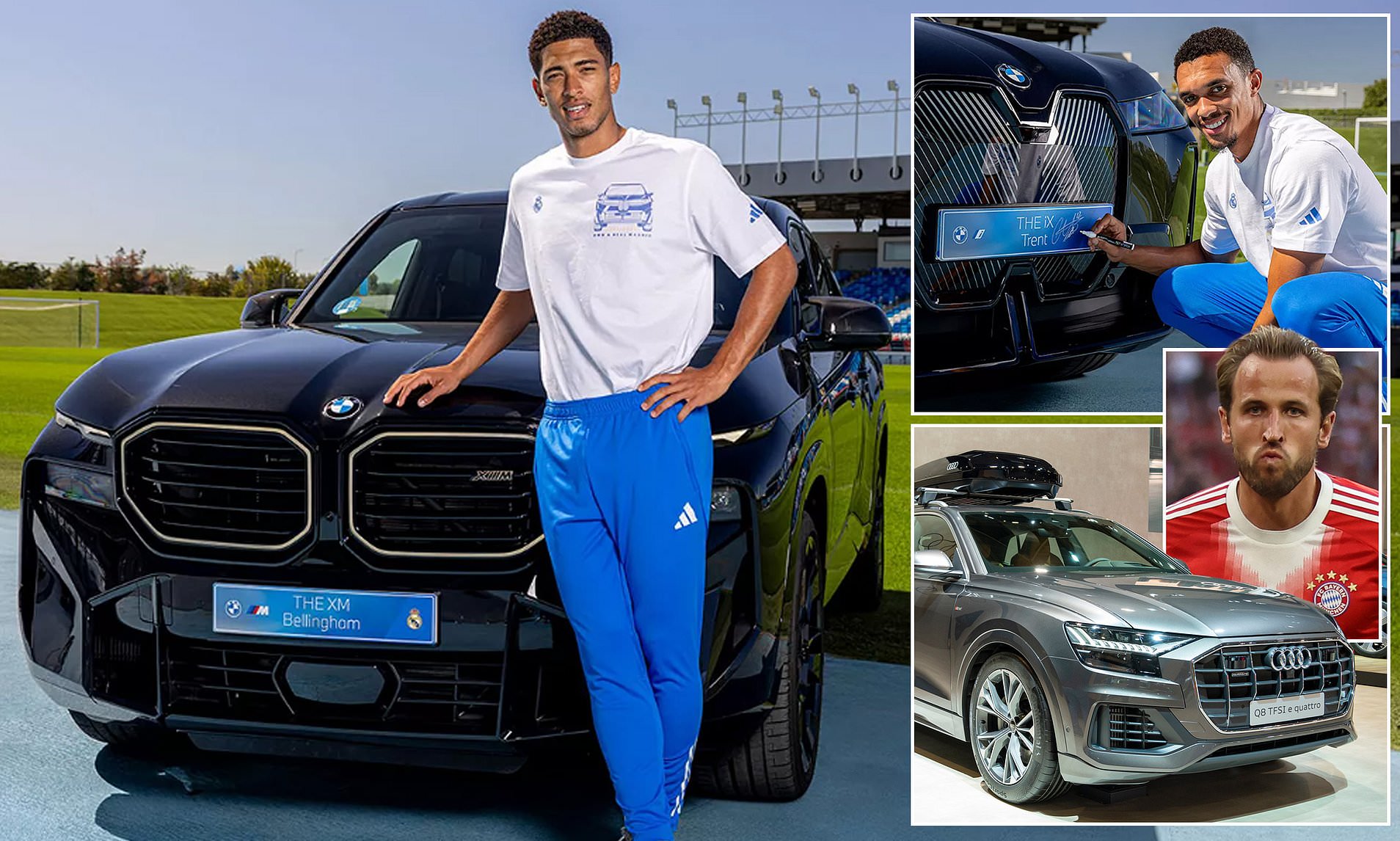 Kane is awarded £87,000 Audi company car from Bayern, while Bellingham ...