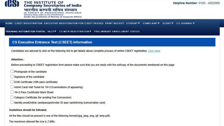 ICSI CSEET 2026: Registration Starts For January Session; Know Exam ...