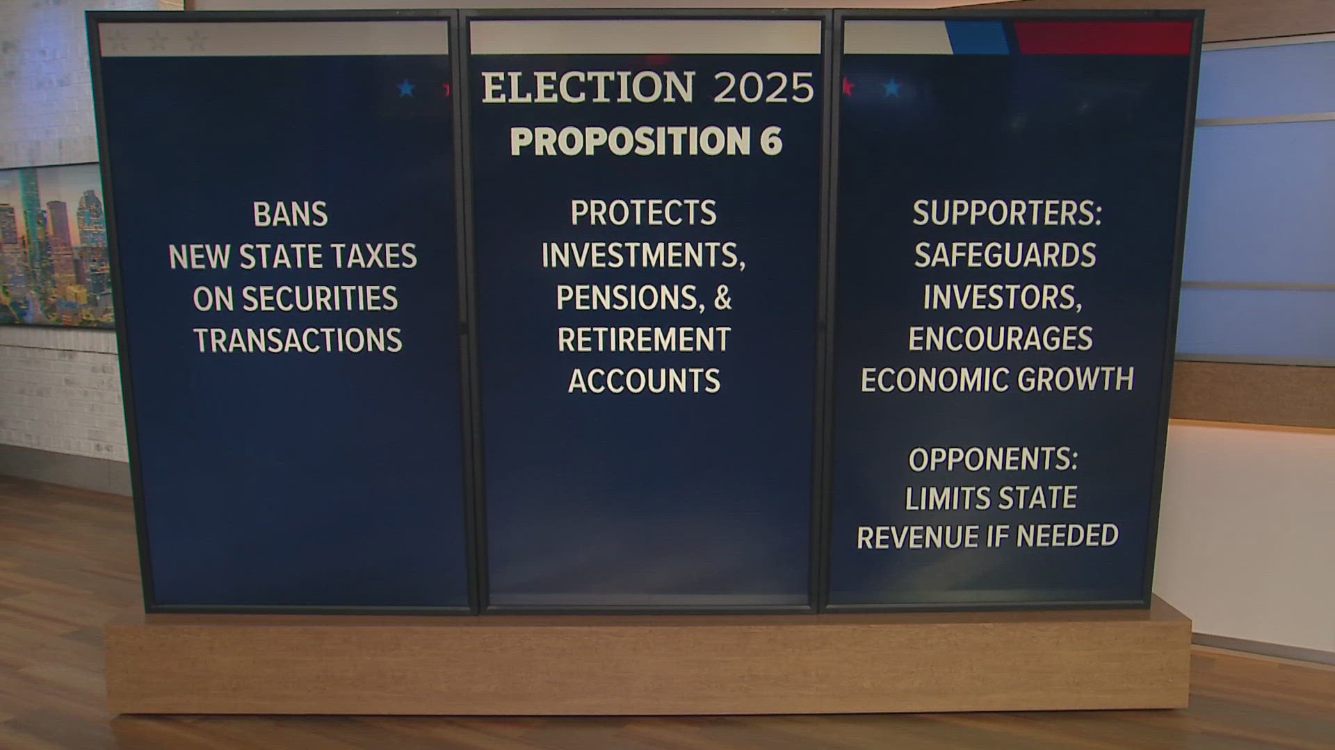 Texas Proposition 6: Bans new state taxes on securities transactions