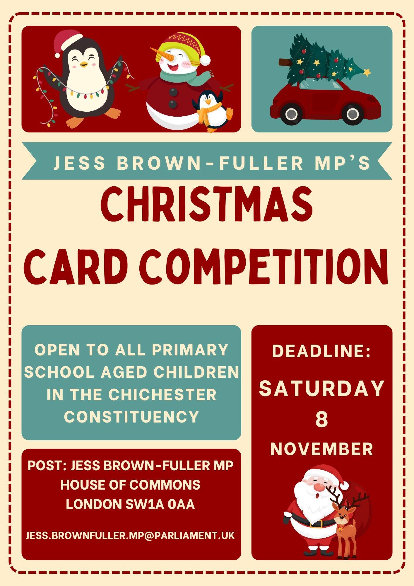 Jess Brown-Fuller MP launches Christmas Card Competition for local children