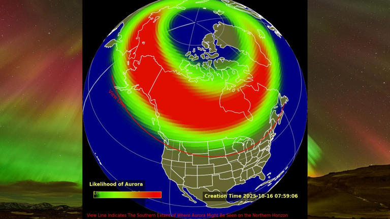 Northern lights may be visible in 15 US states tonight