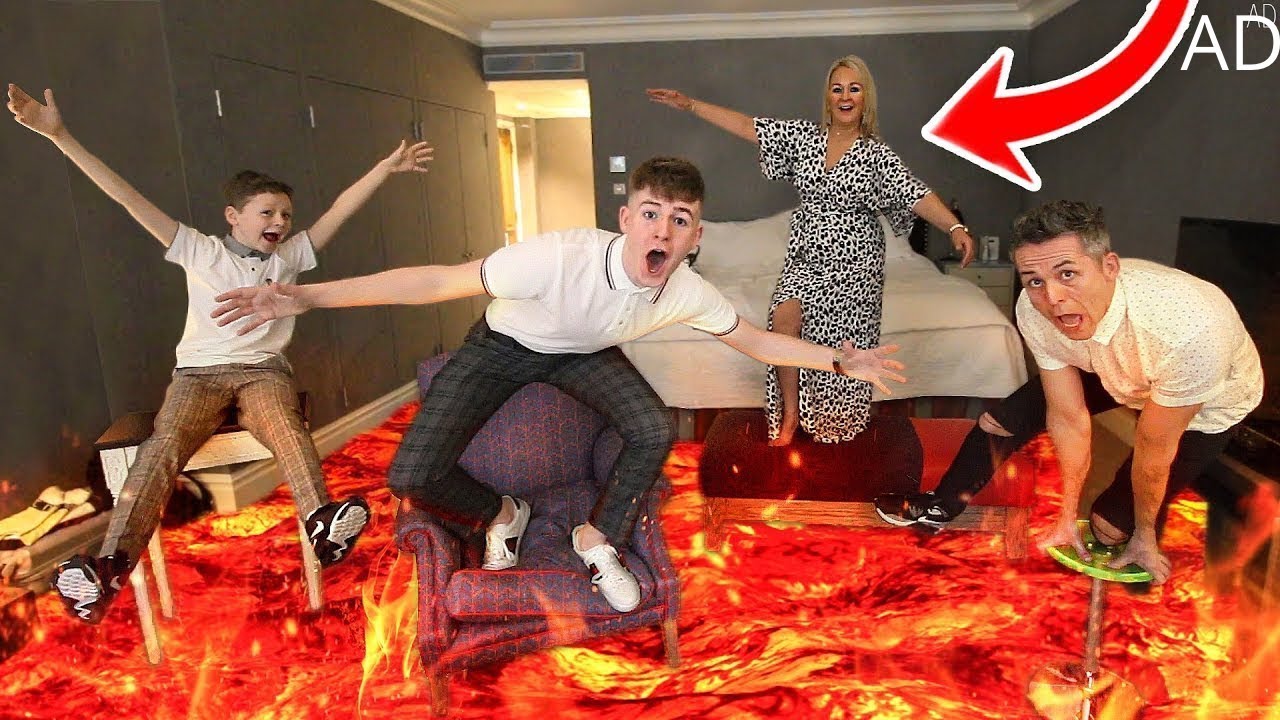 Floor is lava for 24 hours family challenge gone wrong
