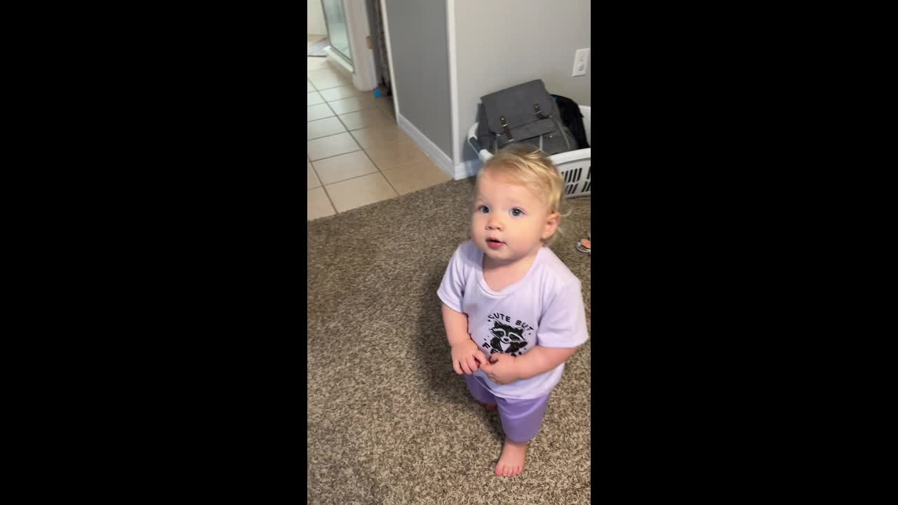 Watch toddler's adorable way of telling mum she wants cheese