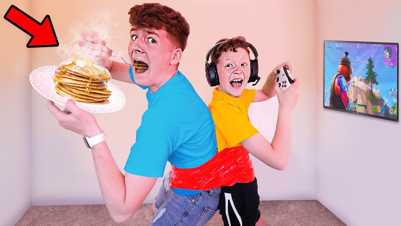 I stay stuck to my little brother for 24 hours and it goes wrong