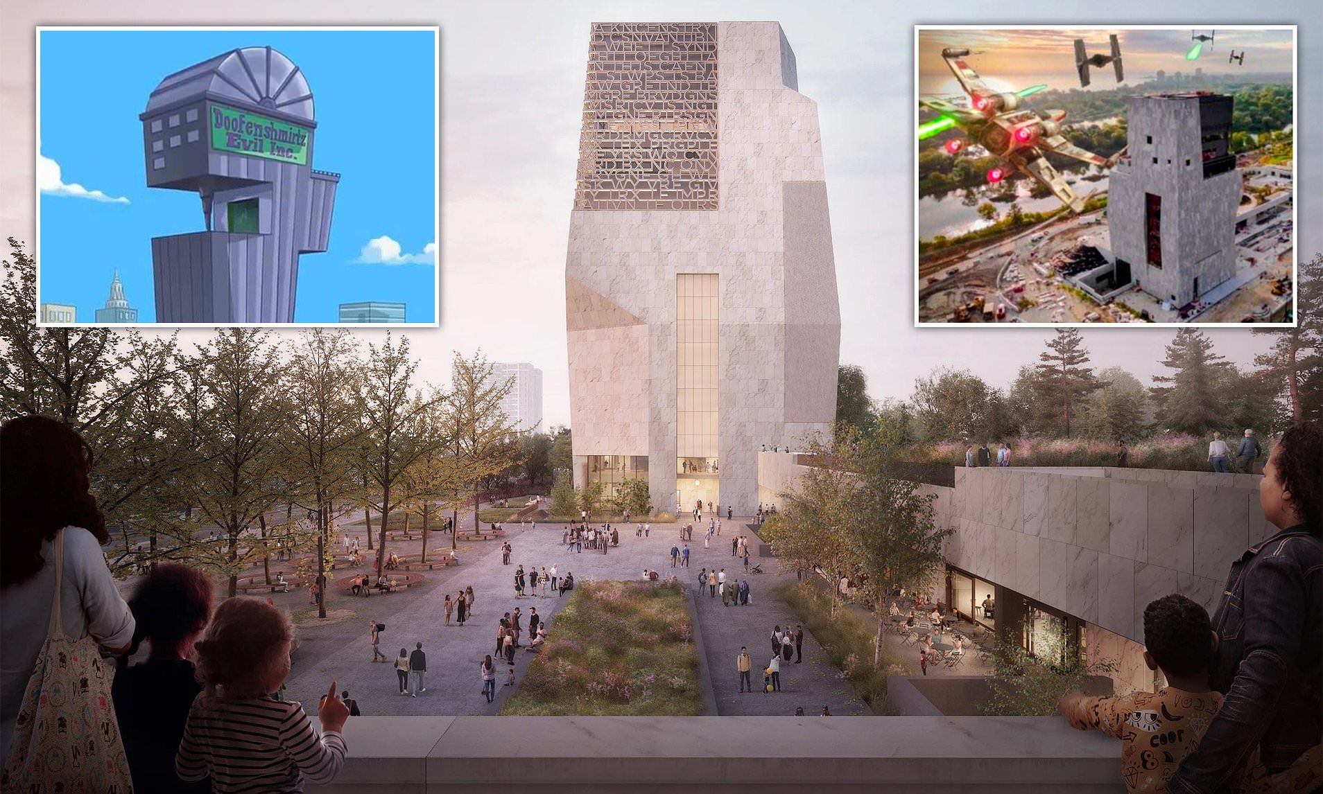 Obama's new presidential library likened to Star Wars' lair as it rises ...