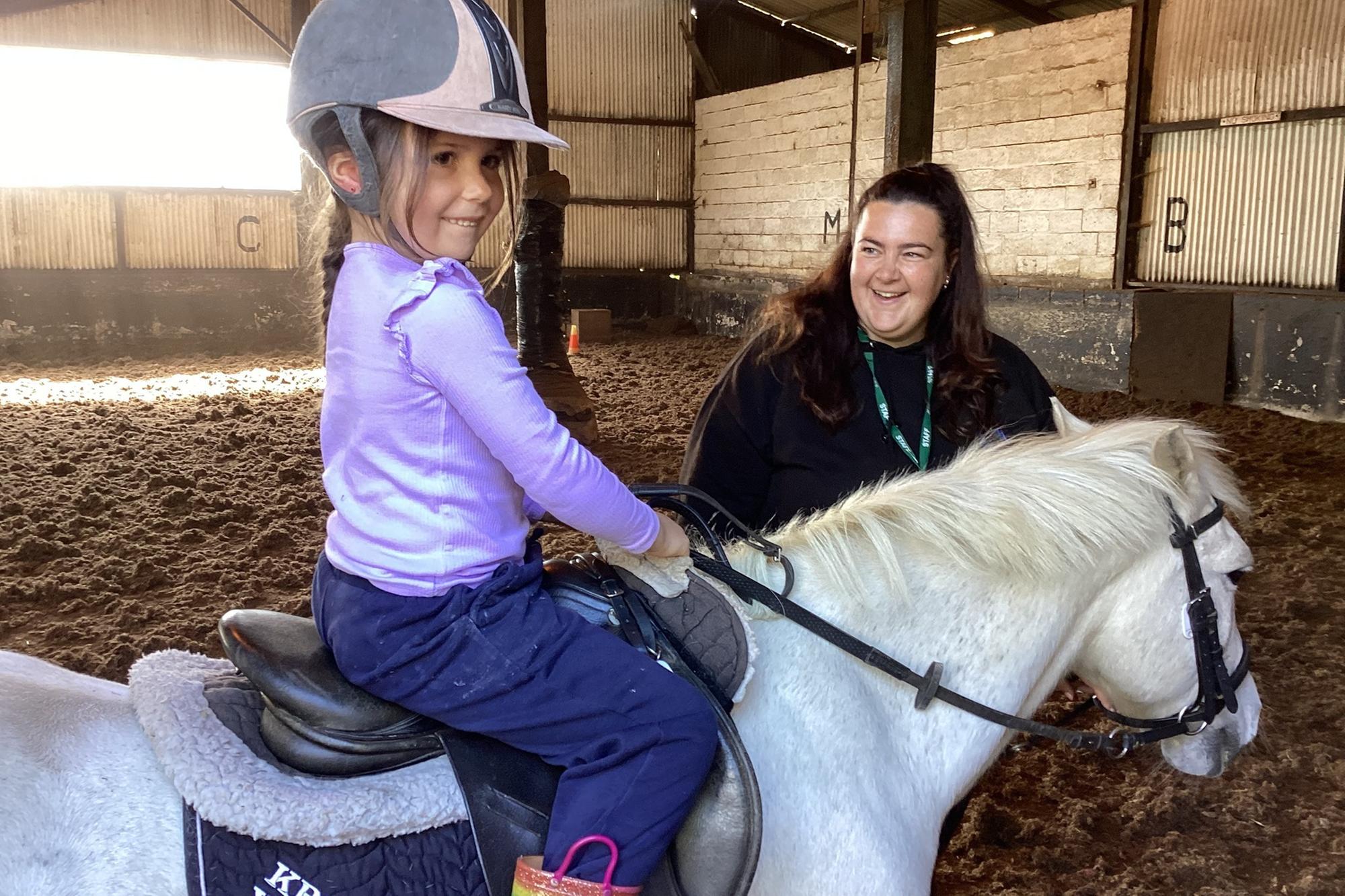 School children at Egton Bridge, near Whitby, begin exciting new horse ...