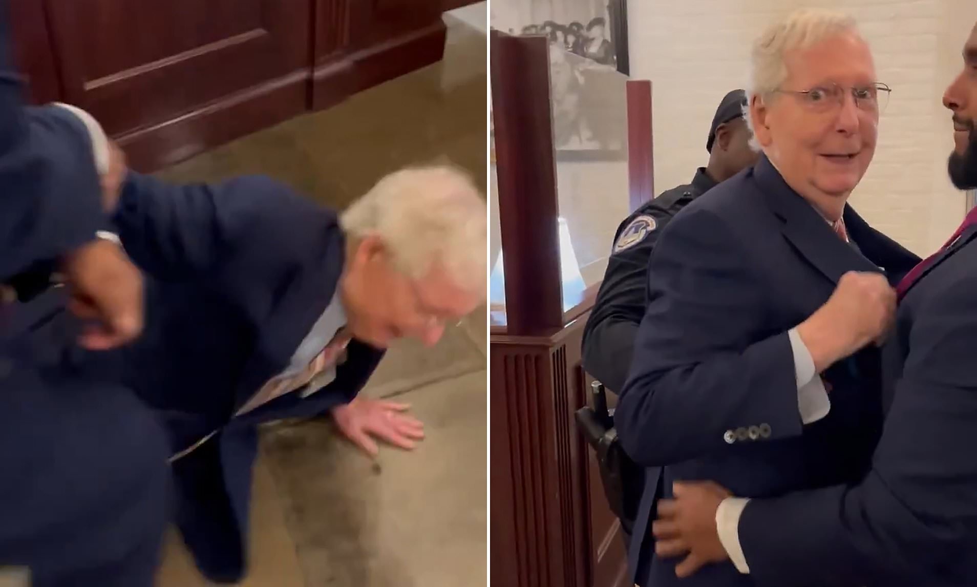 Mitch McConnell collapses inside Senate