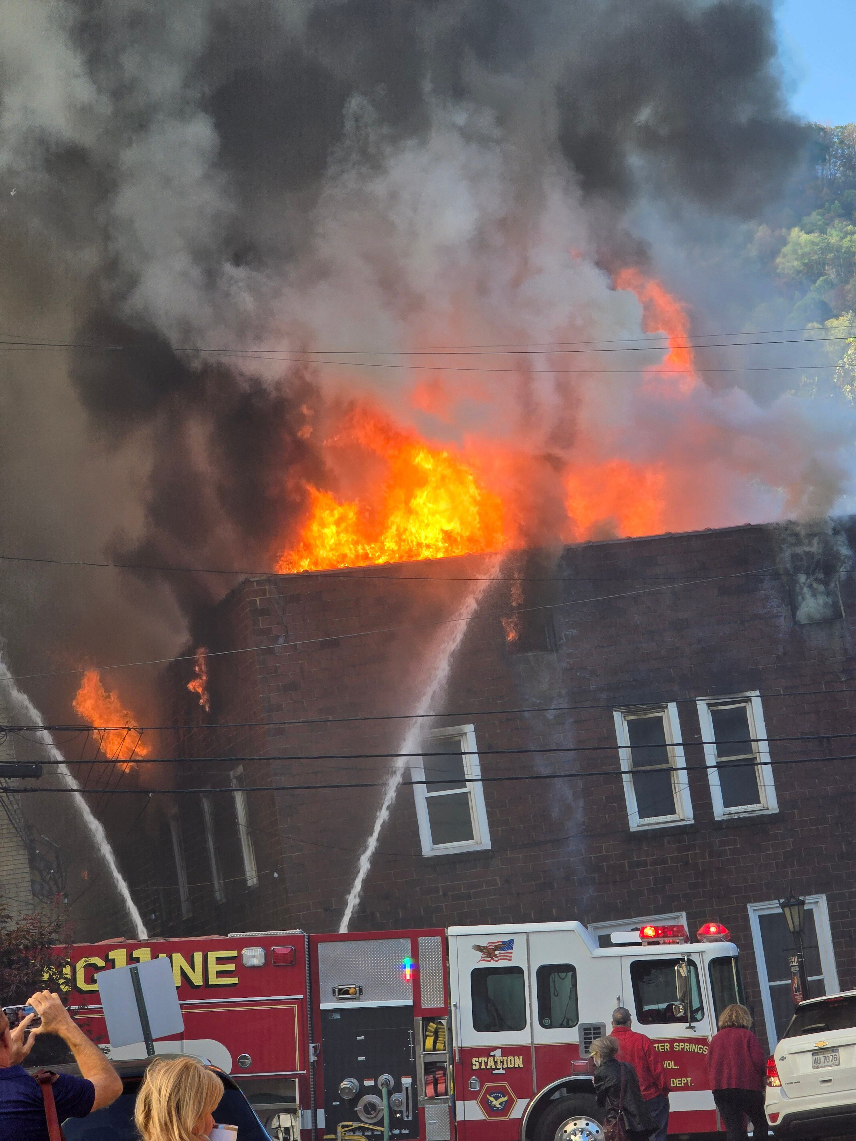 UPDATE: Crews fighting fire at old Webster Hotel in Webster Springs ...