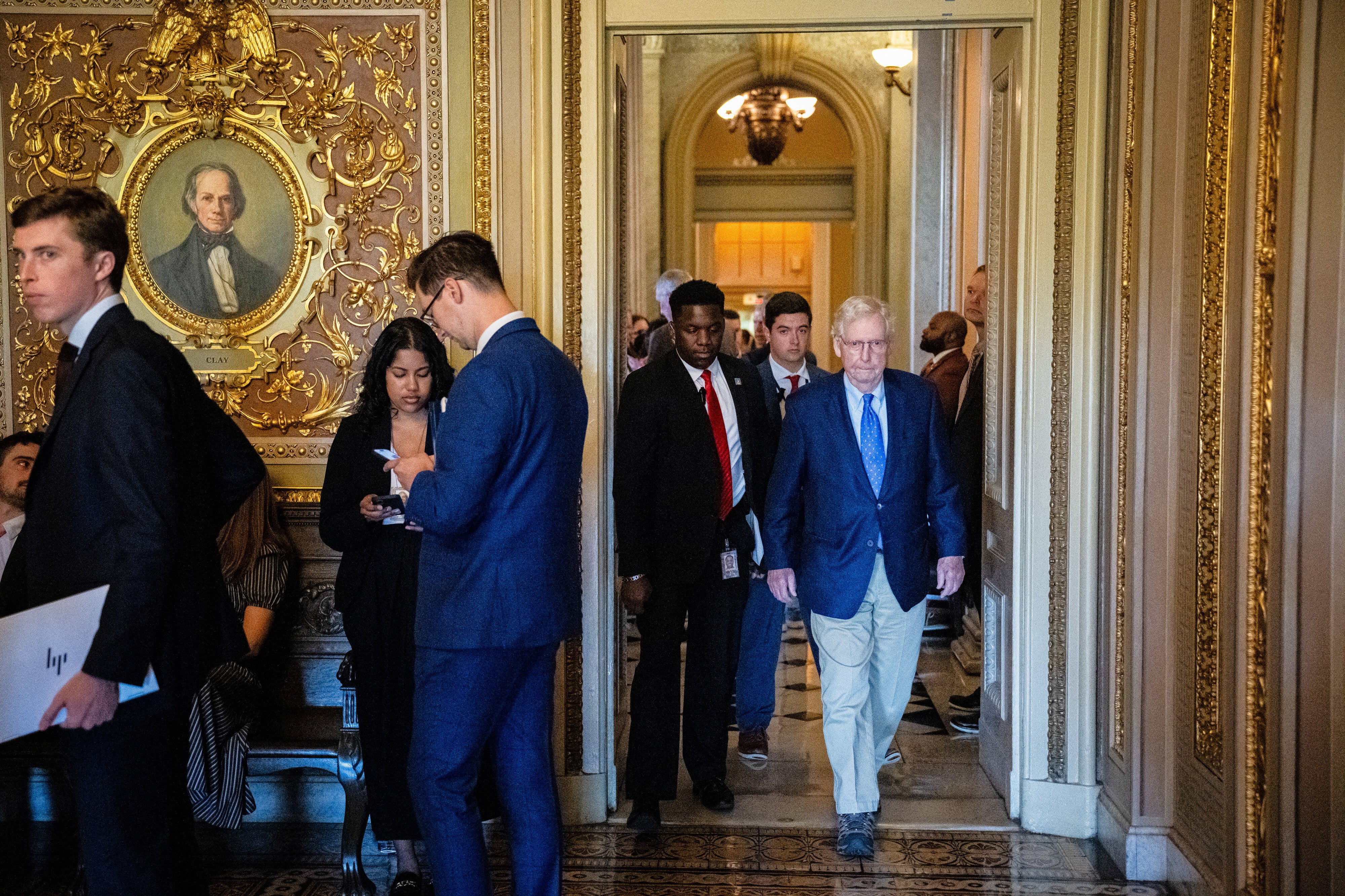 Mitch McConnell Falls While Walking Through Senate Building: Video