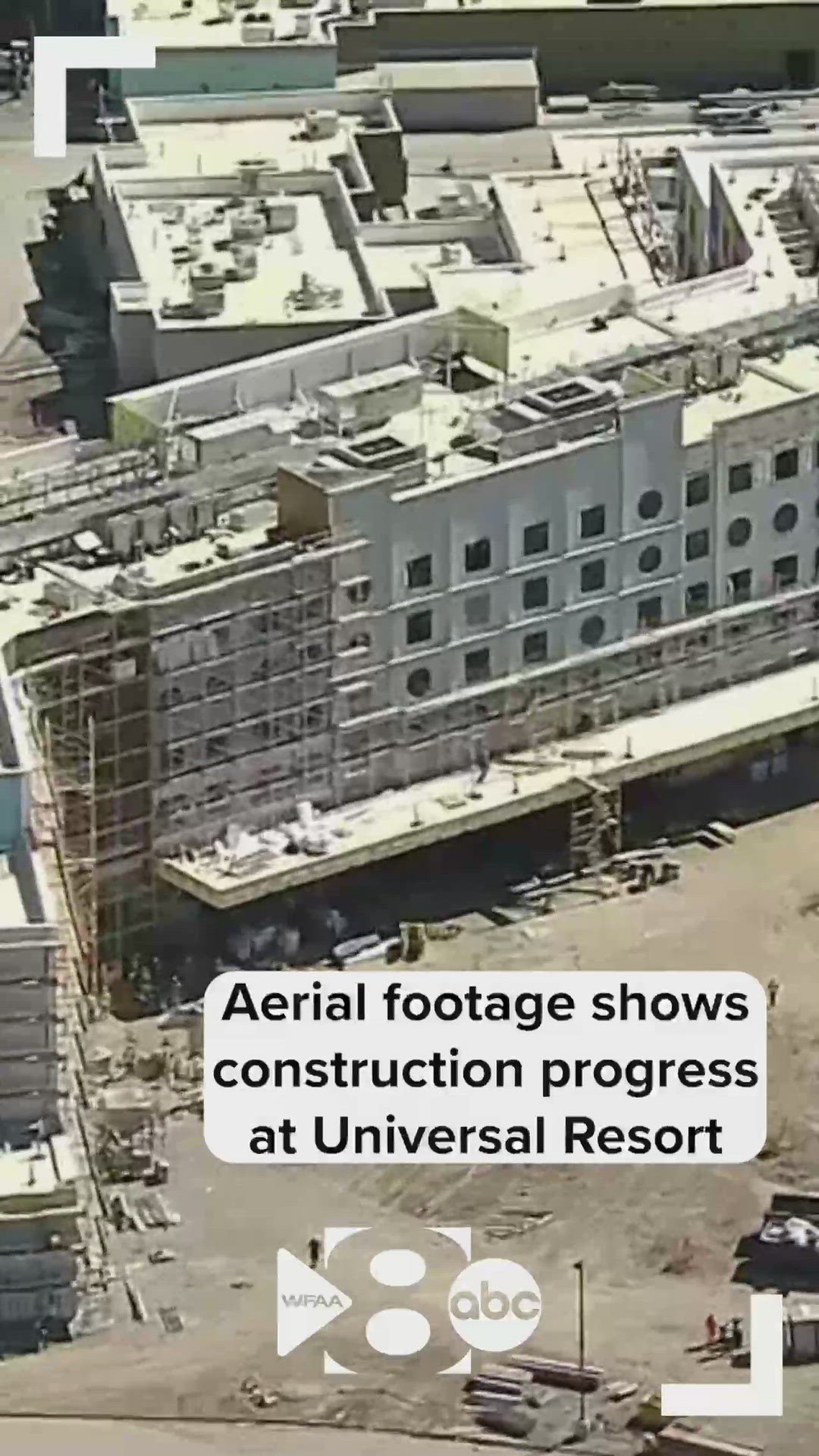 Aerial images show construction progress at Universal Kids Resort