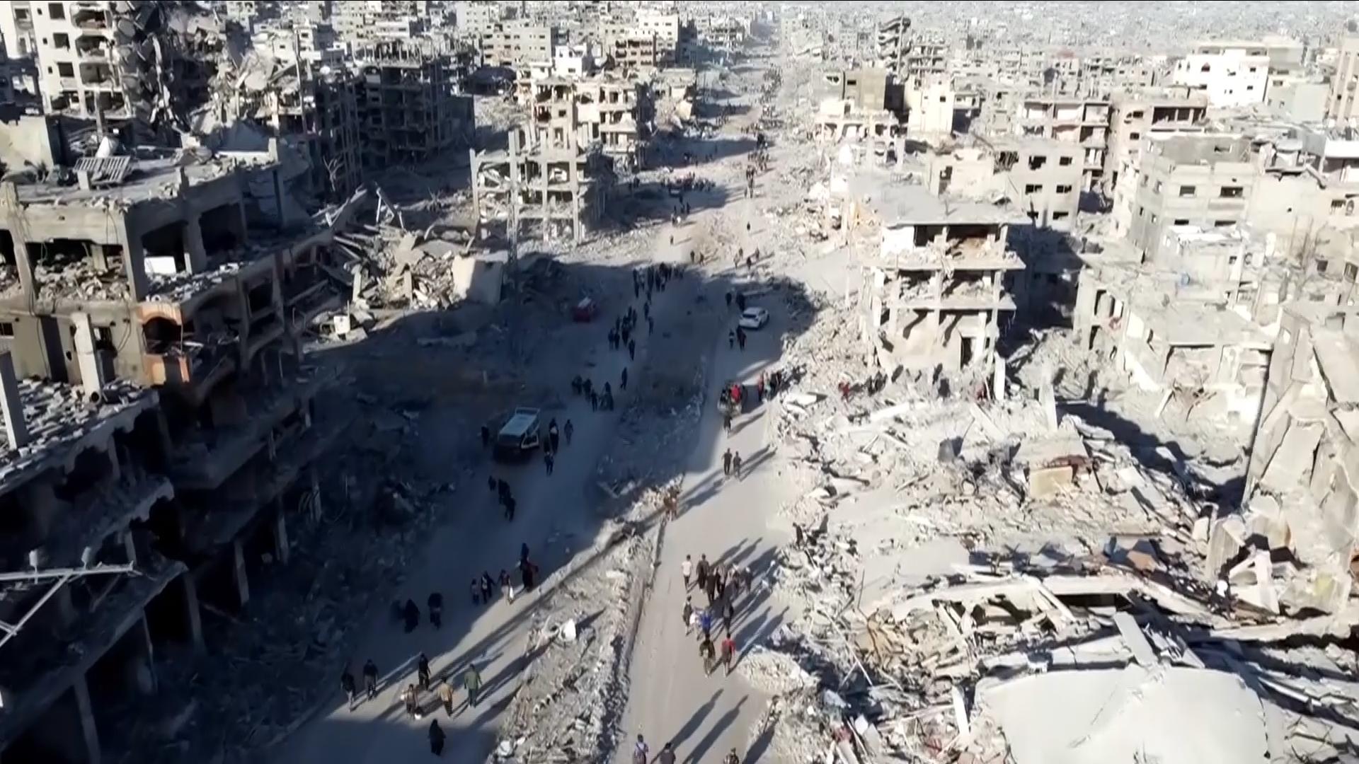 Drone video shows damaged hospitals in Gaza Strip