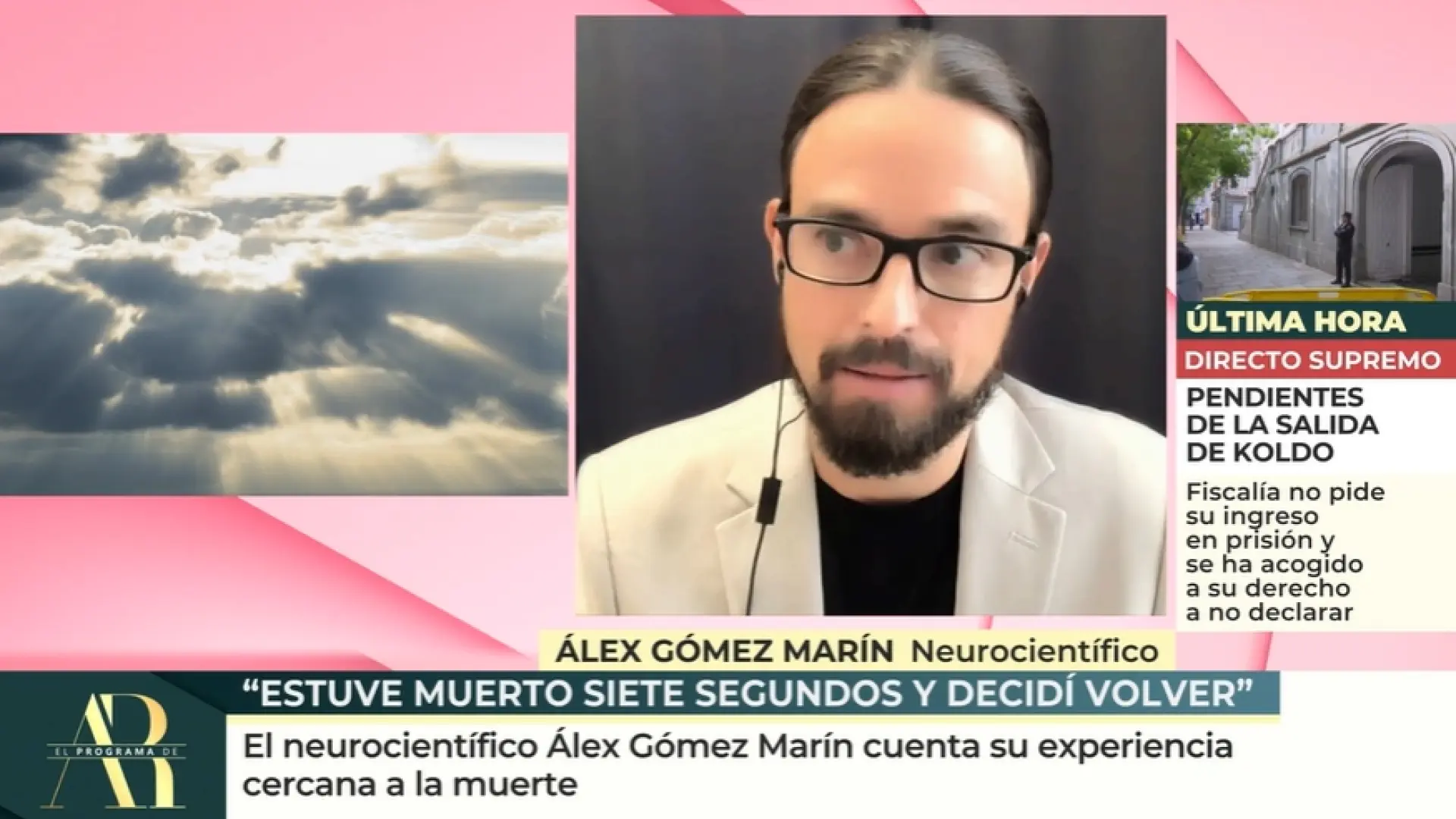 Álex, un joven que volvió a vivir tras siete segundos muerto: "Creo que ...