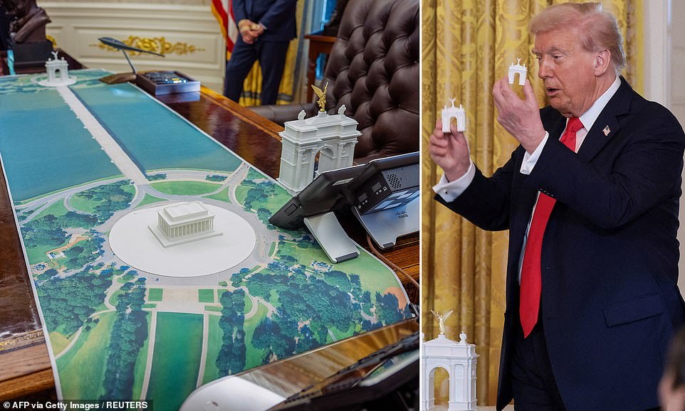 'Arc de Trump': President unveils Washington monument plan