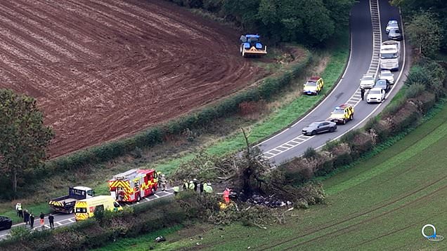 Emergency services attend 'fireball' crash after millionaire insurance ...