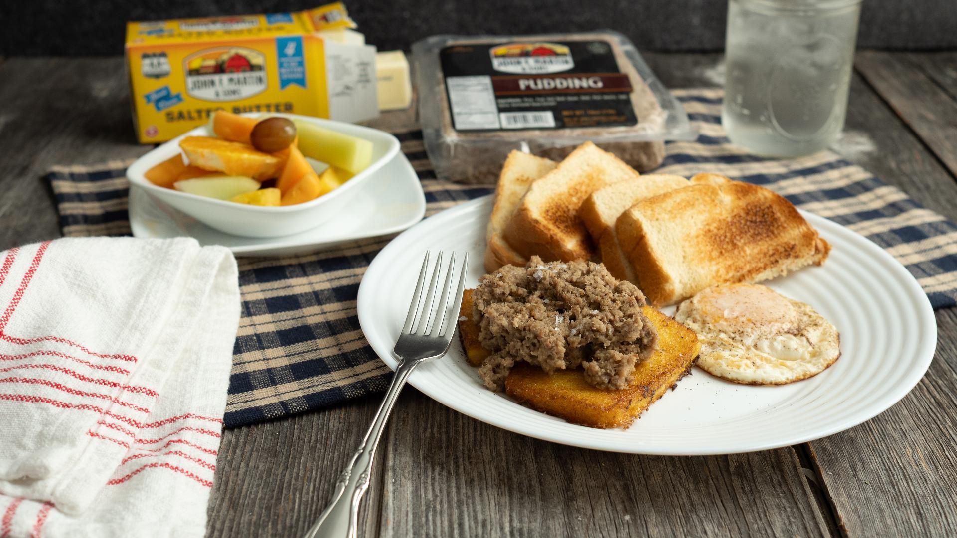 Sebastian and Josh from John F. Martin & Sons make a 'pan pudding ...