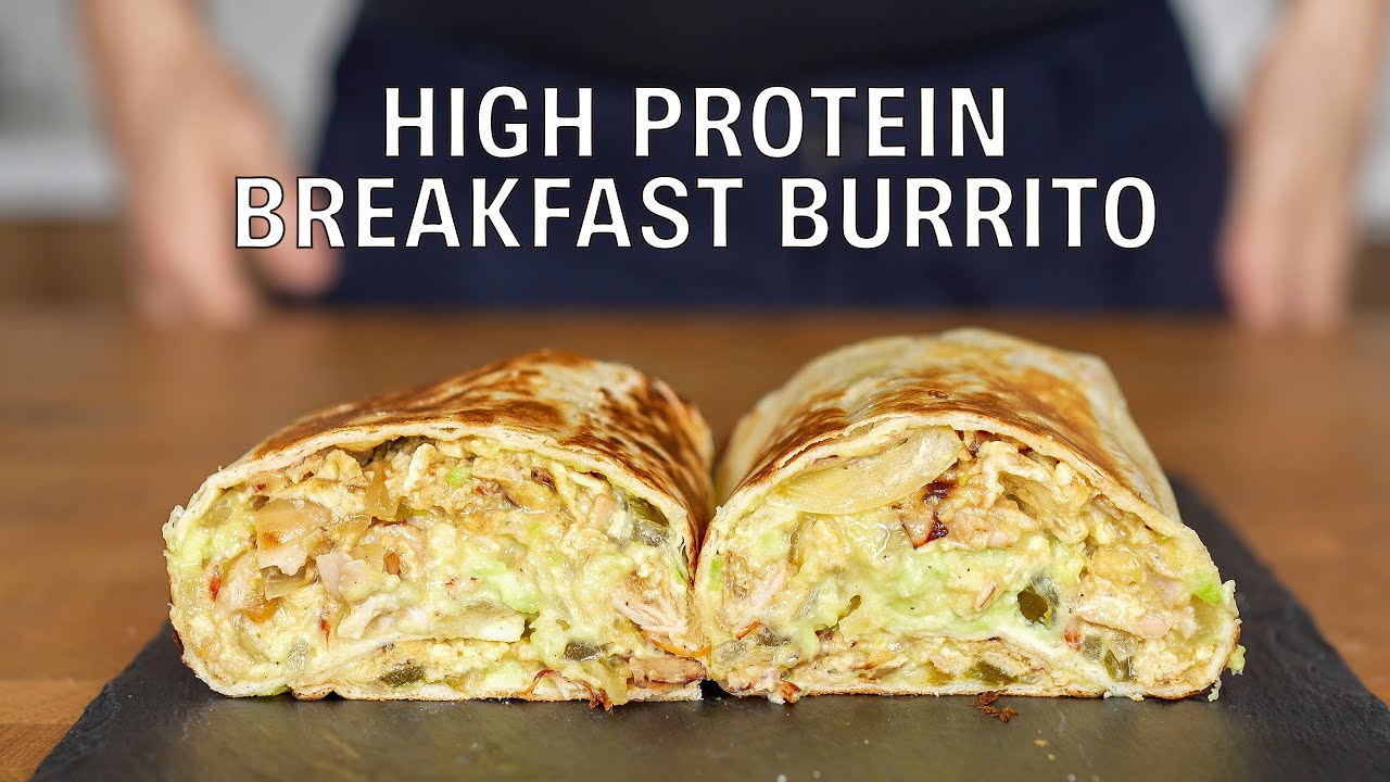 High protein breakfast burrito