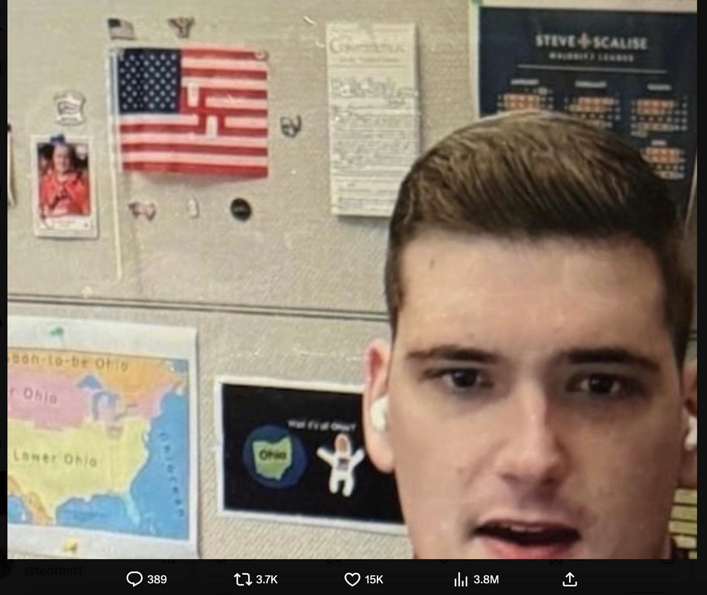 MAGA Rep Caught With Swastika Flag in His Office Says It’s “Vandalism”