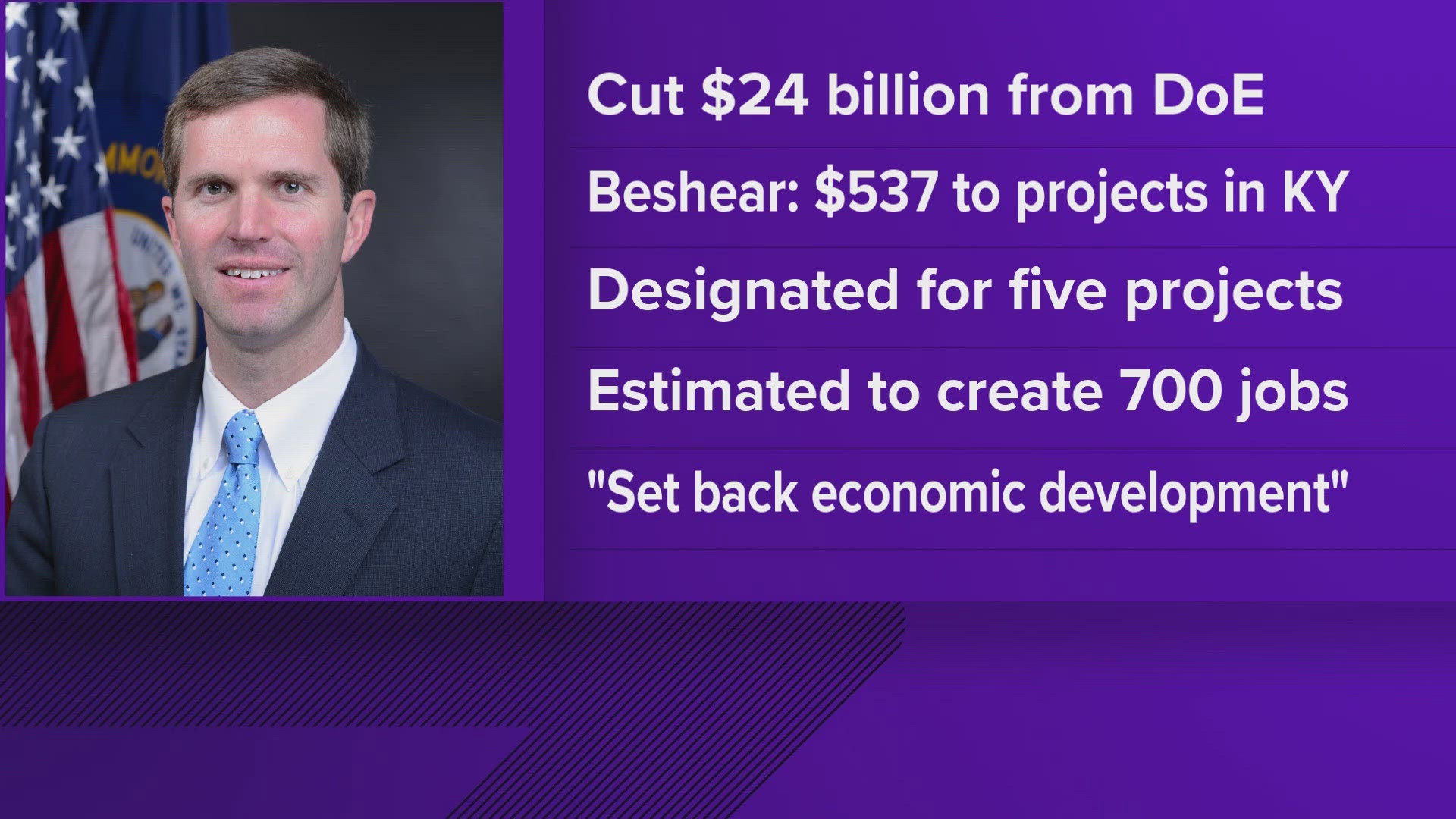 Kentucky Gov. Andy Beshear asking Trump to oppose DOE funding cuts