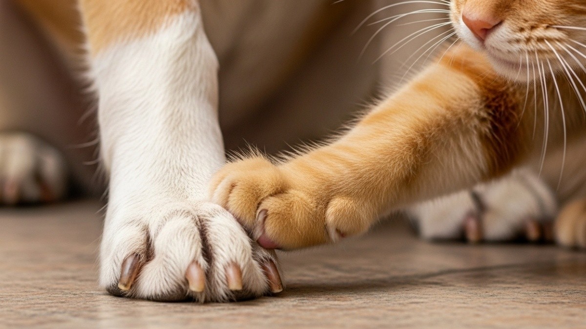El perro que nació sin vista y su mejor amigo el gato sin oreja