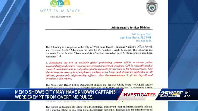 Newly uncovered memo could upend West Palm Beach Police double-dipping ...