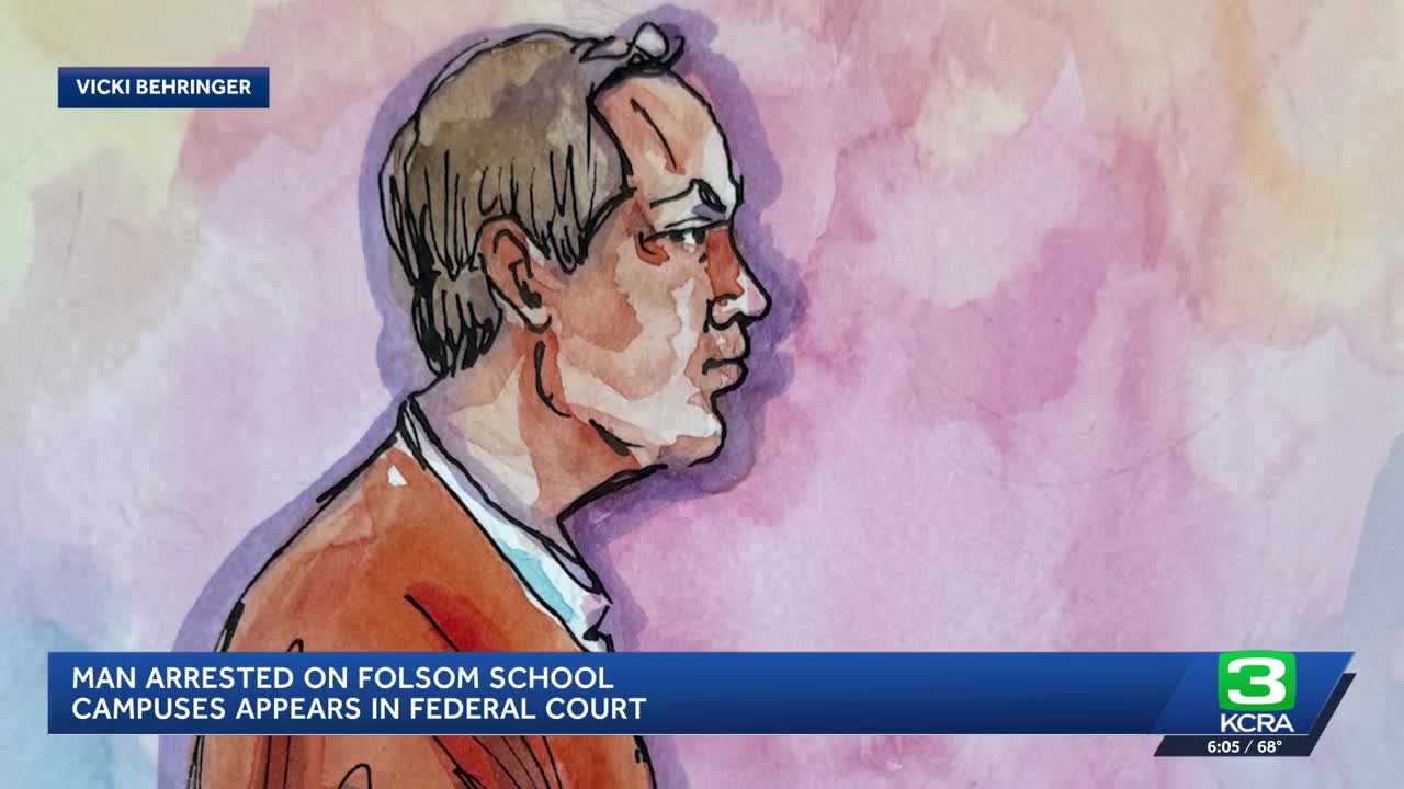 Curt Taras appears in federal court after arrests at 2 Folsom schools