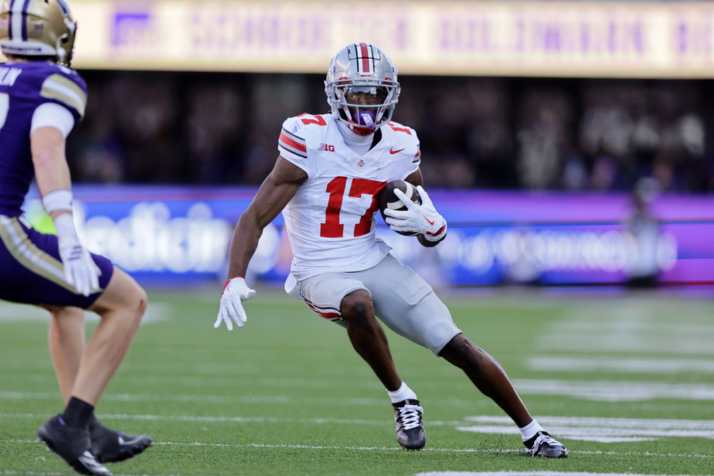 Top-ranked Ohio State's Carnell Tate enjoying breakout season
