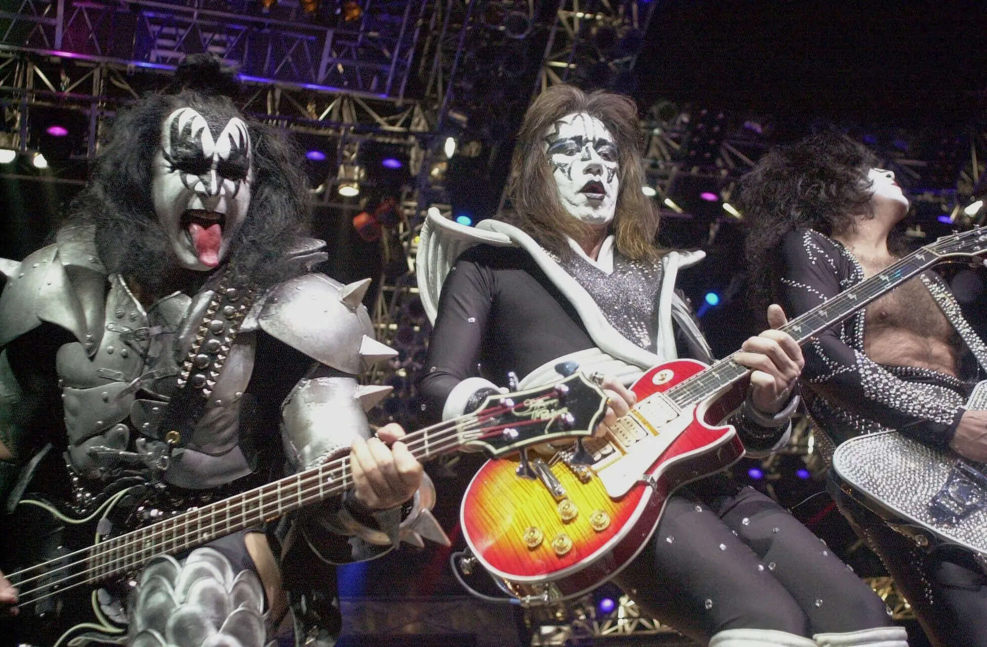 Kiss rock band guitarist Ace Frehley's musicians' group, members ...