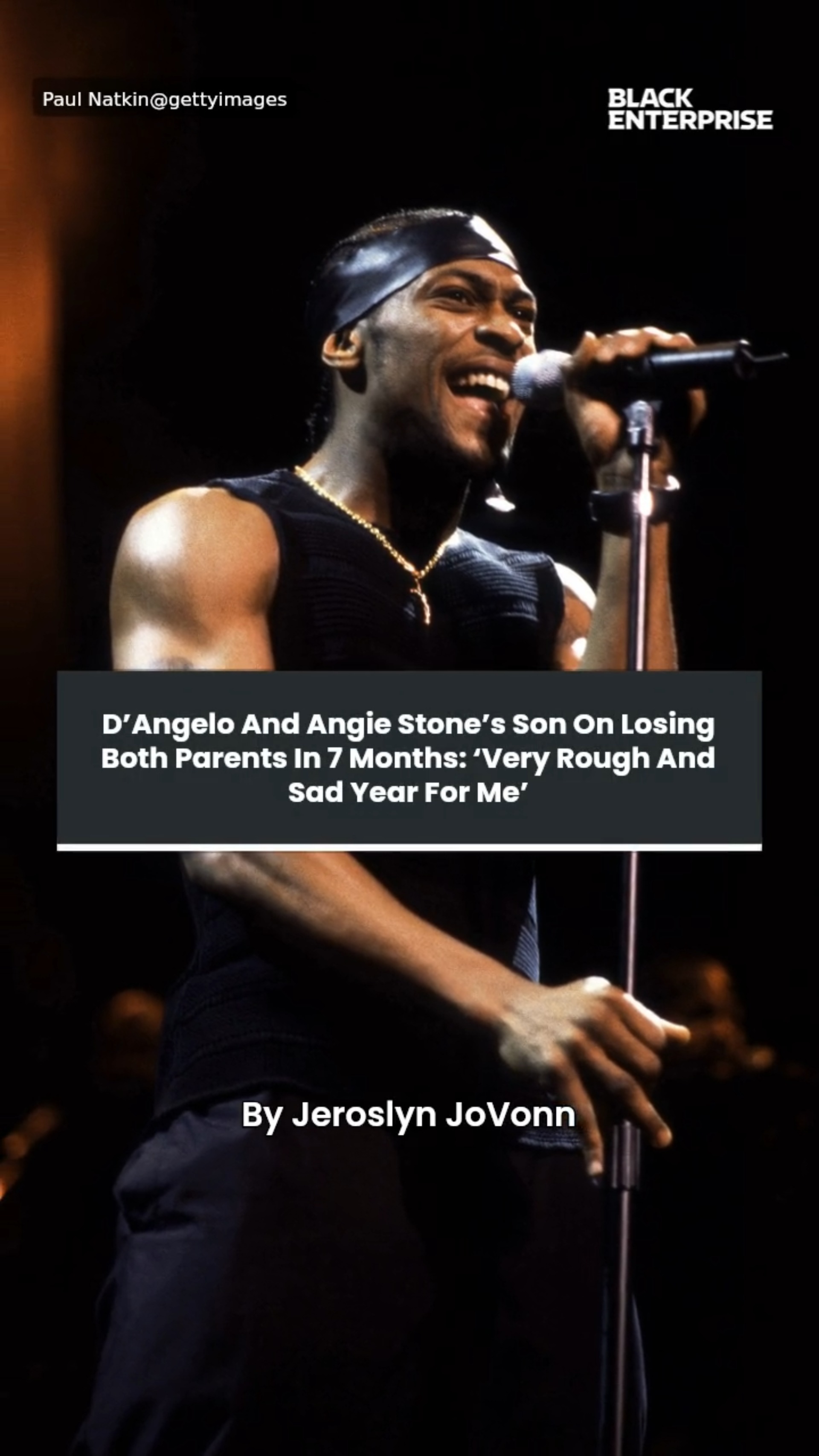 D'Angelo And Angie Stone's Son On Losing Both Parents In 7 Months ...