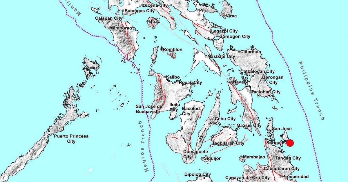 Magnitude 6.0 quake jolts Surigao Del Norte
