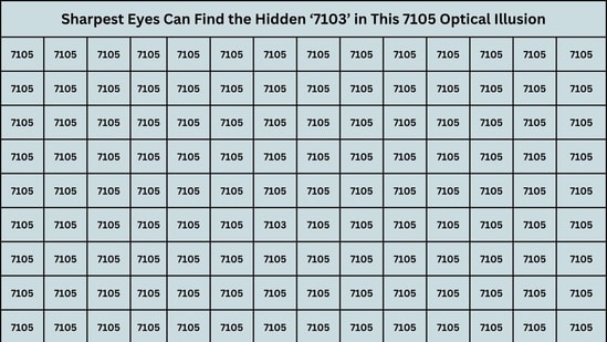 New optical illusion: Can you spot hidden number 7103 in this tricky grid?