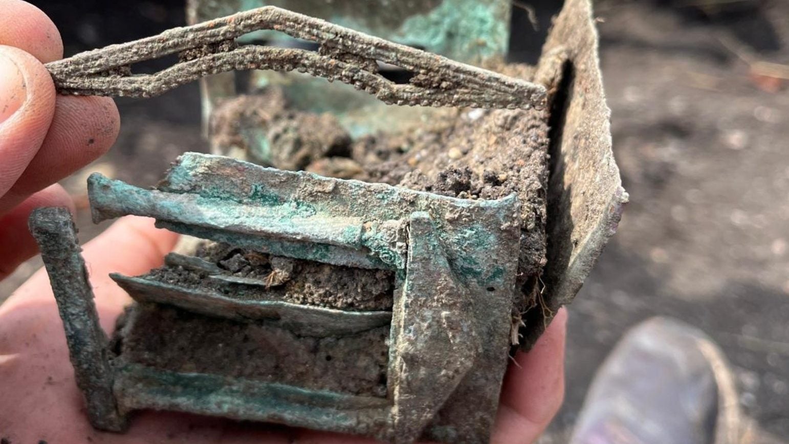 Bronze box from ancient Roman Empire discovered in Eastern Europe