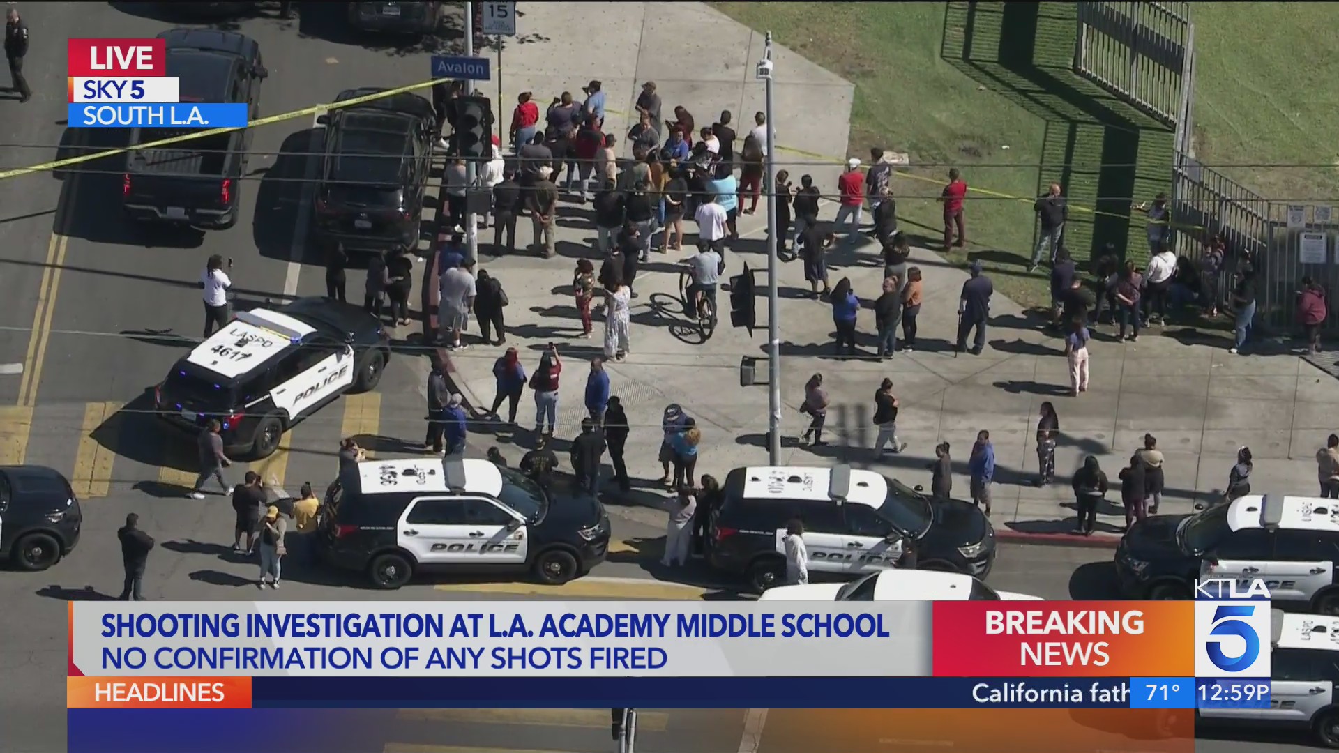 Middle school locked down on reports of possible shooting