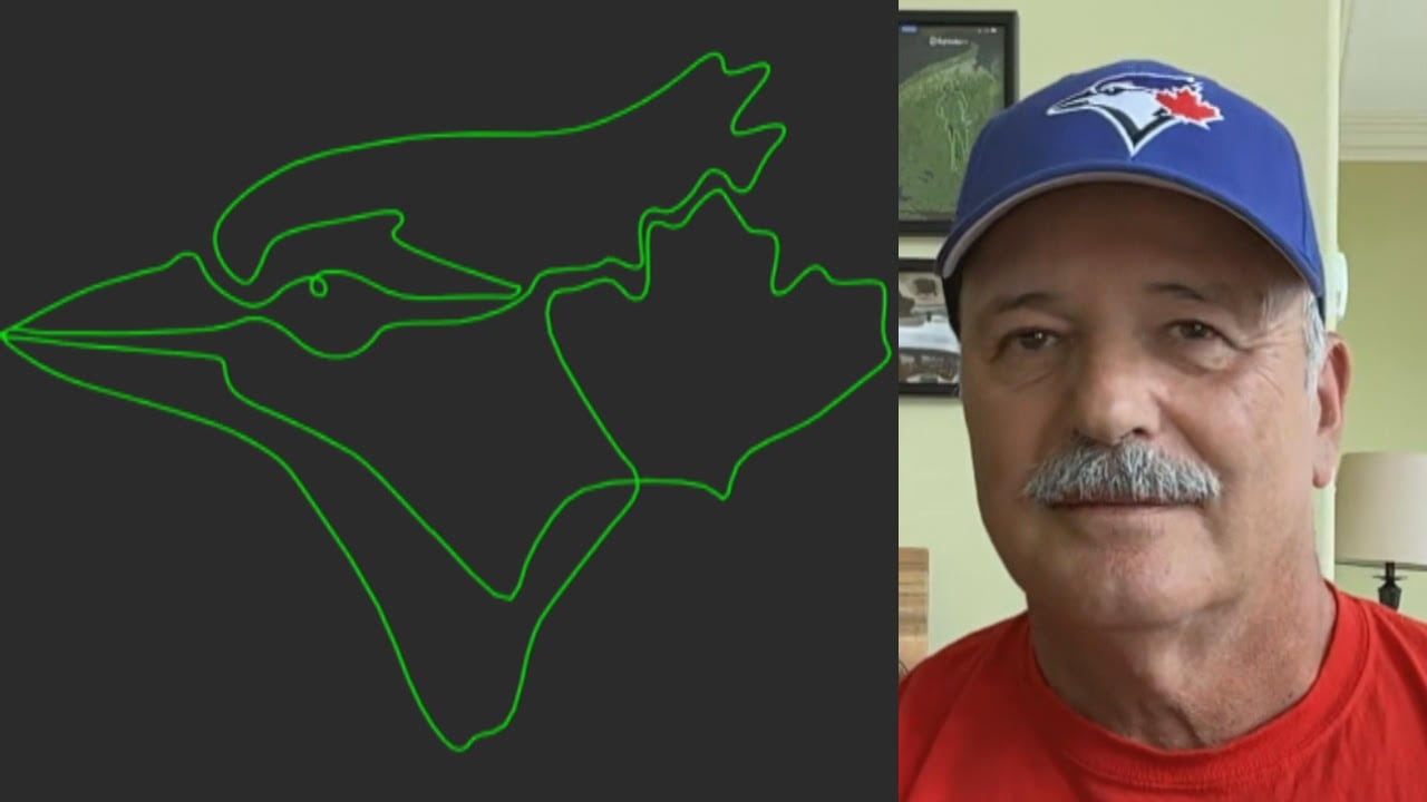 Why this pilot drew the Toronto Blue Jays logo in the sky
