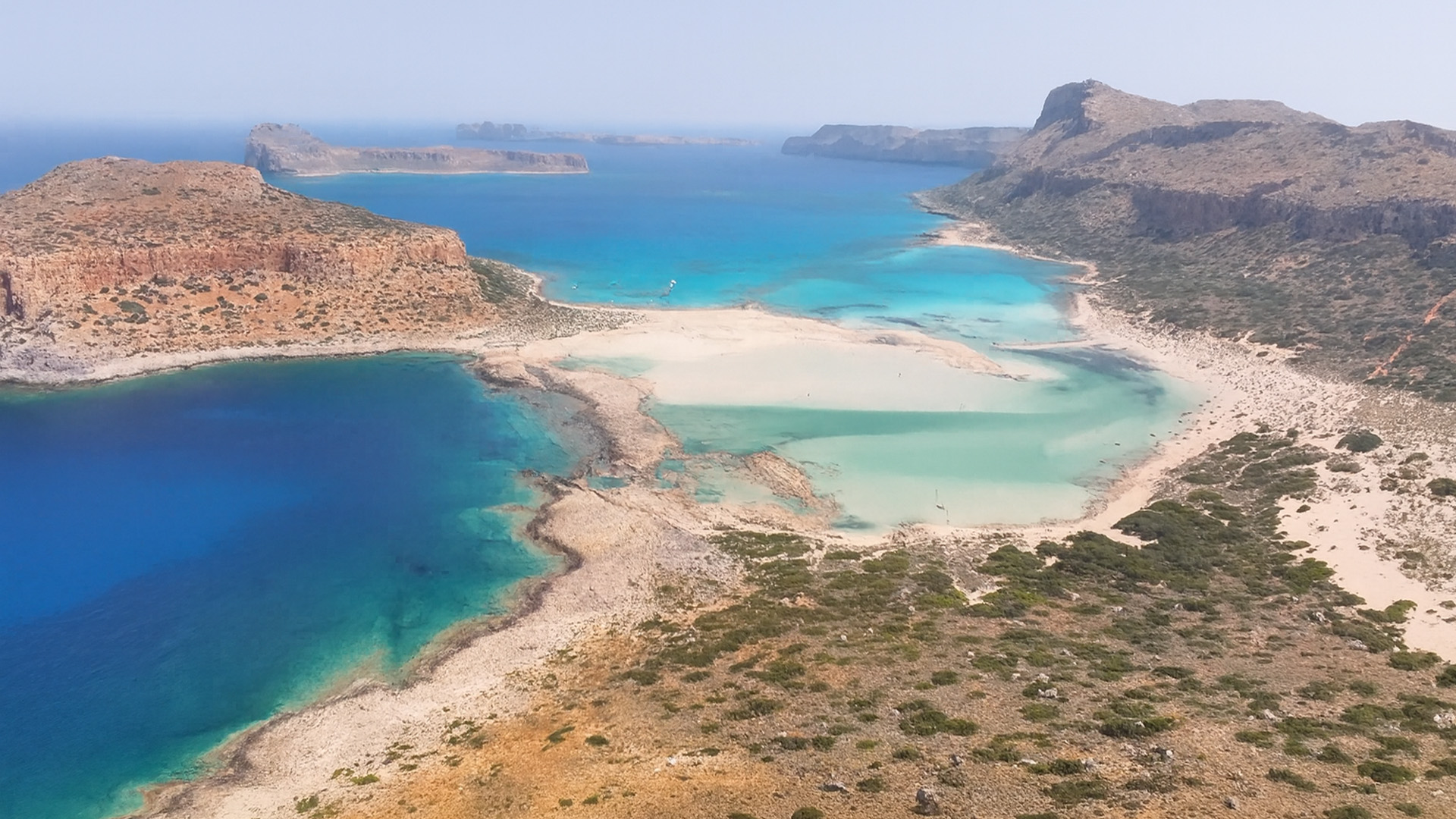 Shallow Lagoon and Coastal Cliffs in Crete – Greece in 4K