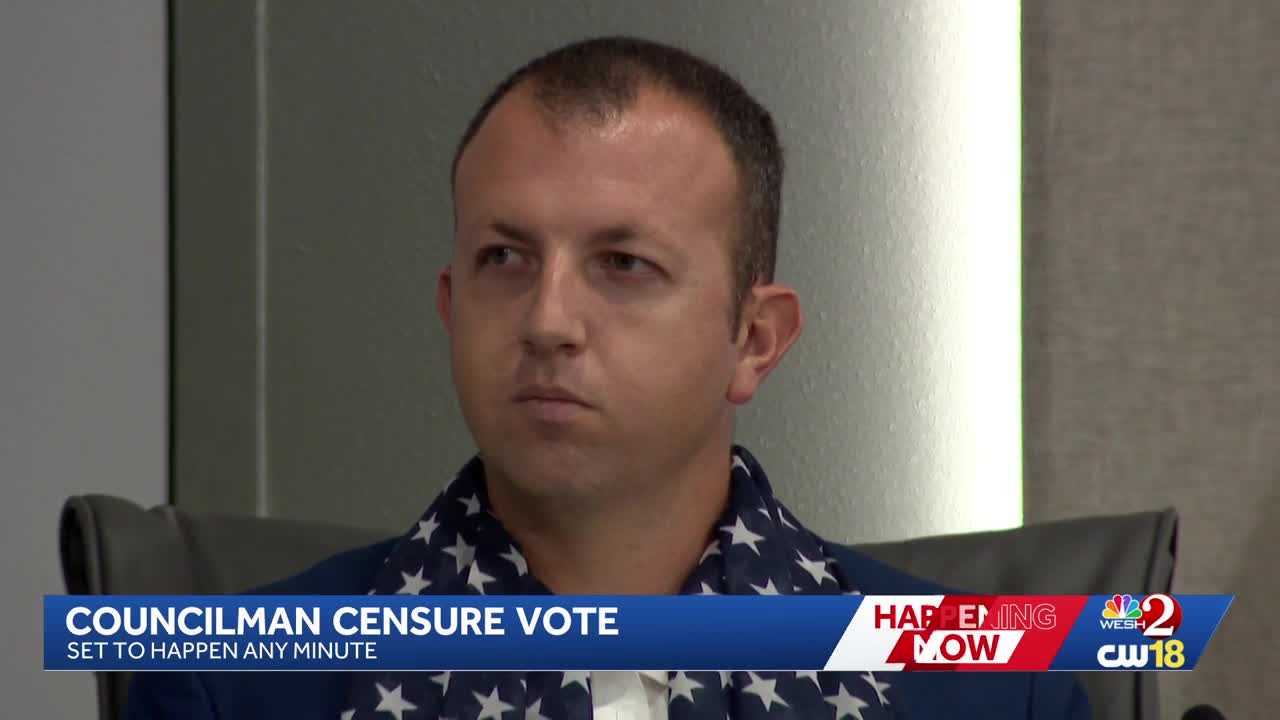 Palm Bay councilman censured for conduct unbecoming of an elected member