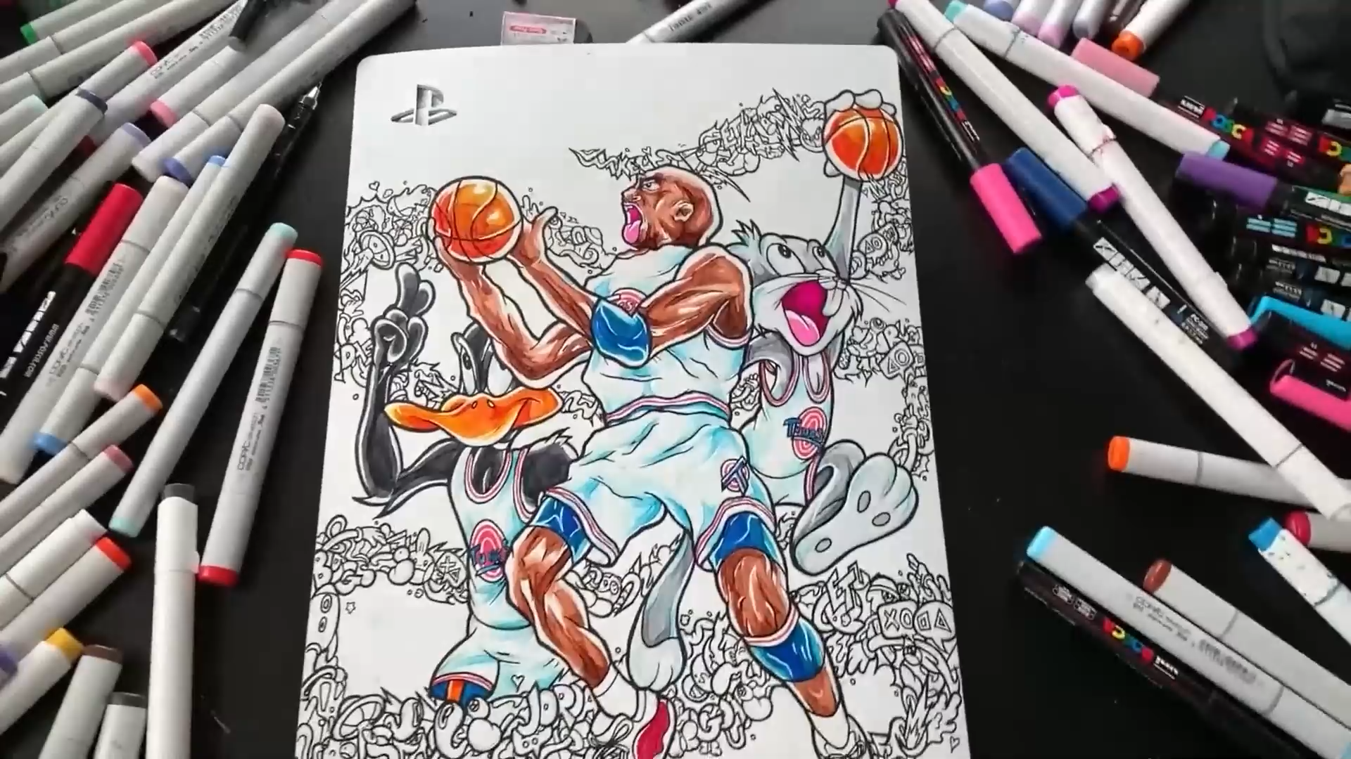 Custom Space Jam Cover for PS5 Console