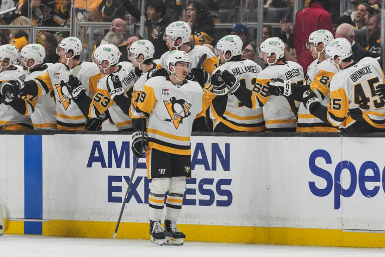 Filip Hallander's first career goal sparks Penguins' comeback win over ...