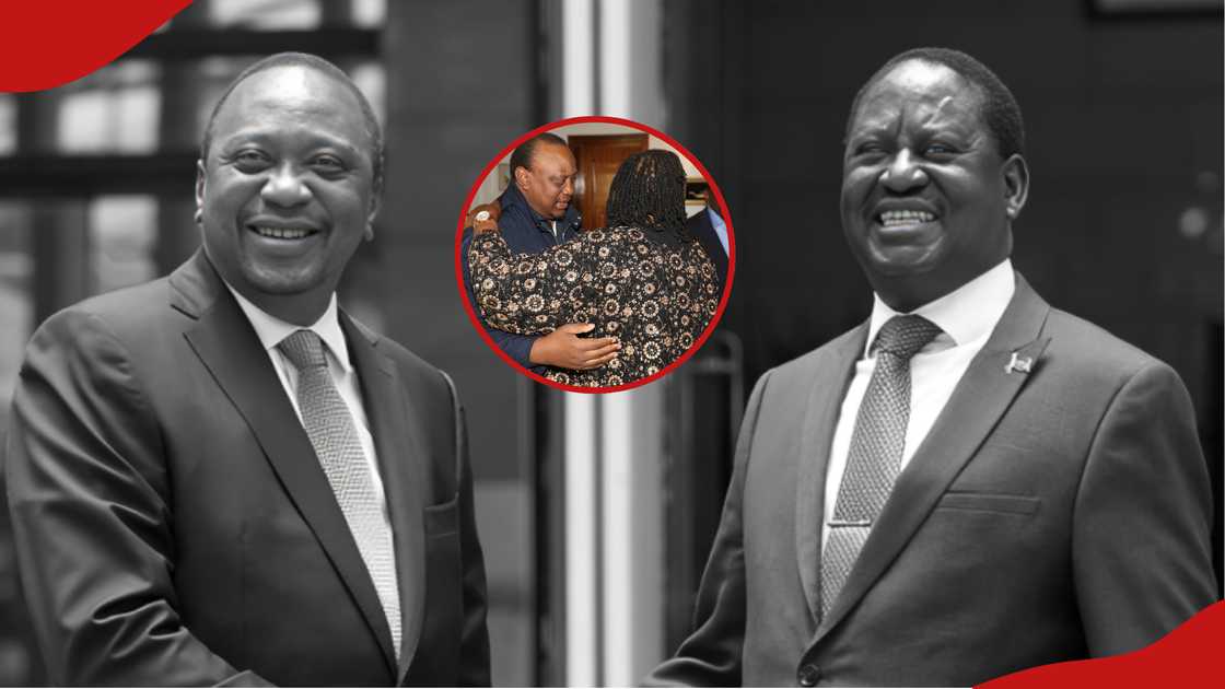 Video of Uhuru Kenyatta crying after Raila Odinga’s death surfaces
